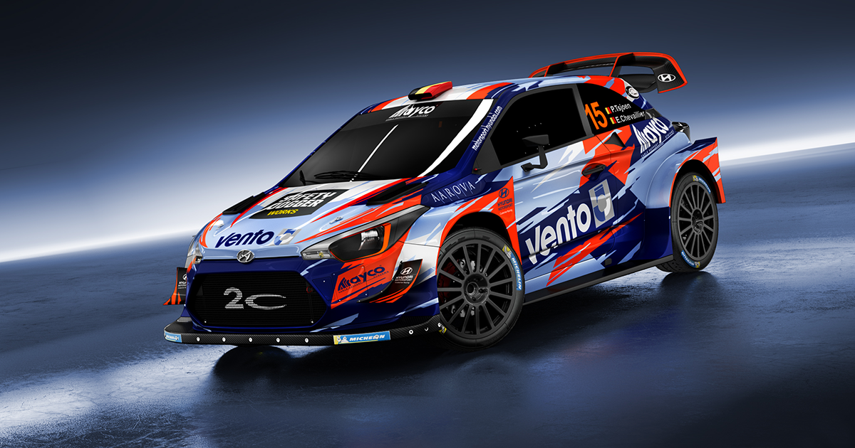 Pieter Tsjoen met Hyundai i20 Coupe WRC in Ypres Rally ...